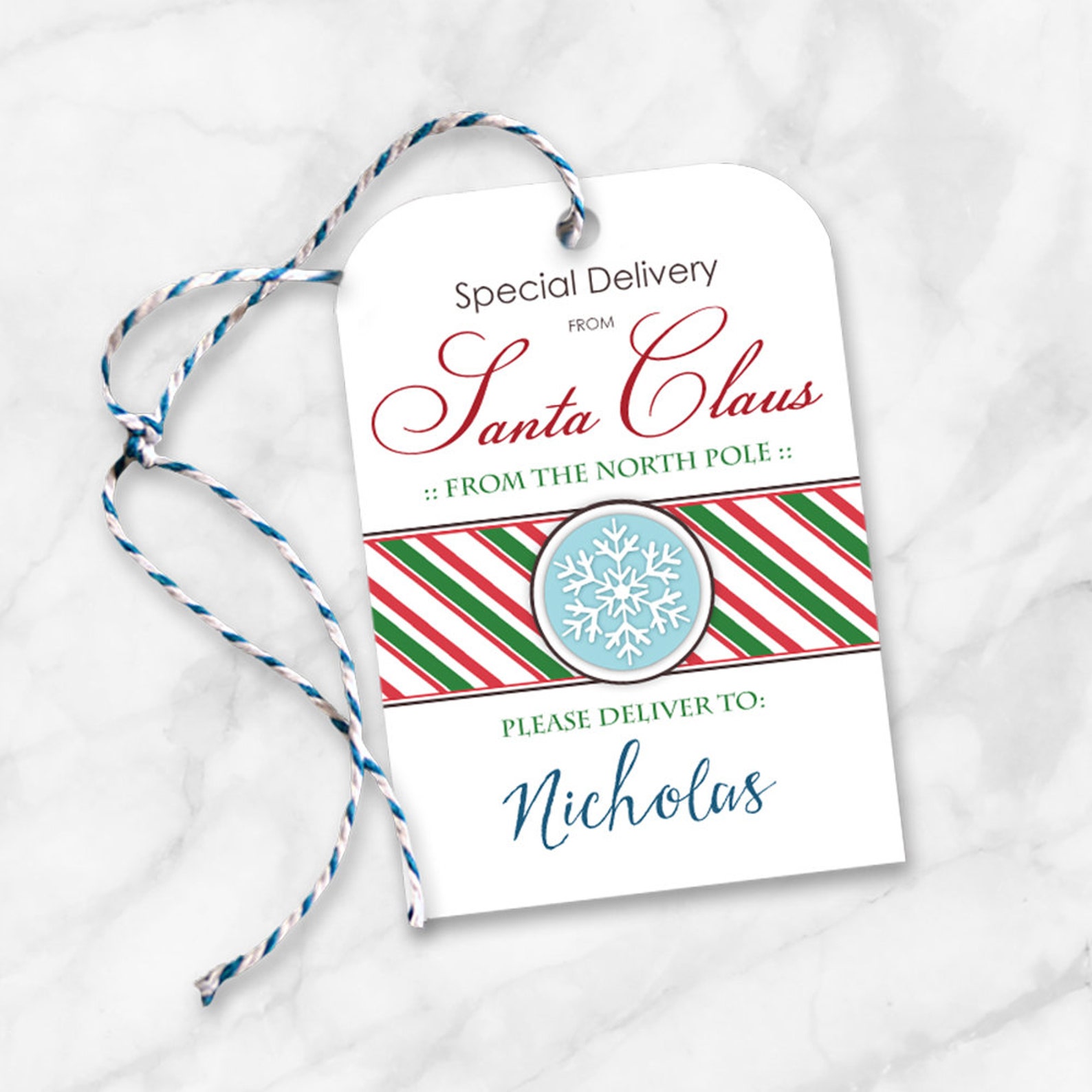 Printable 'special Delivery From Santa Claus' DIY Gift Tags ...
