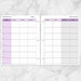 Printable Weekly Lesson Plan for Teachers, Purple School Planner Pages ...