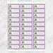 Printable Purple Frog Address Labels, Cute Frog - Personalized 2 5/8" X ...