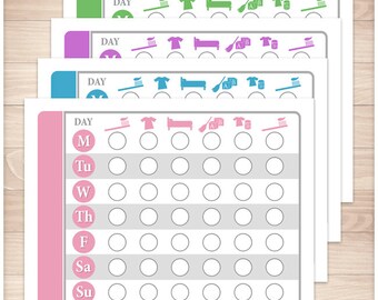 Printable Toddler Chore Charts BUNDLE Young Children's | Etsy