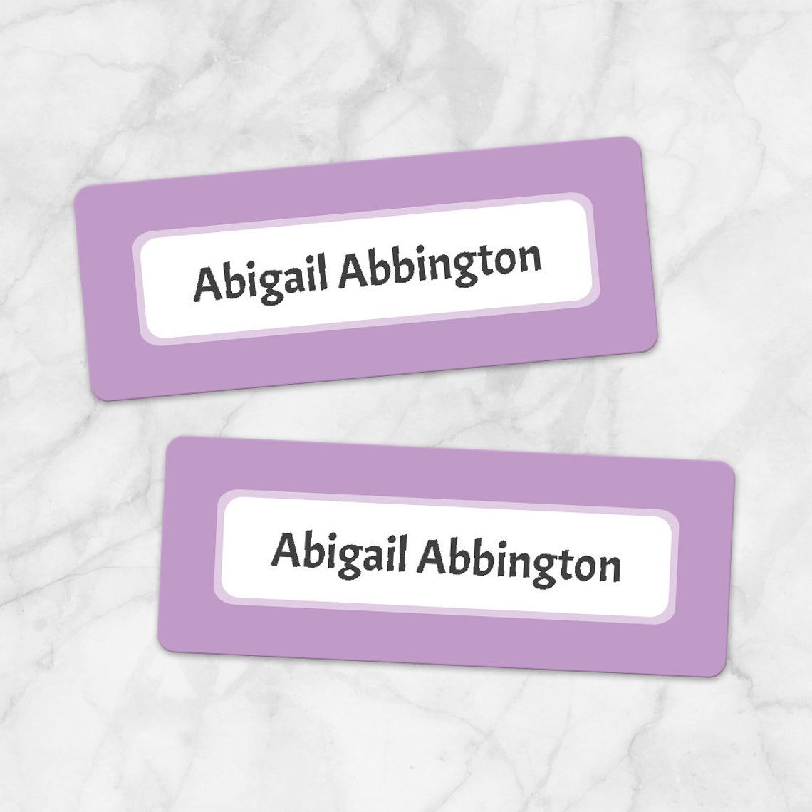Printable Purple Name Labels for School Supplies - Personalized 2 5/8 ...