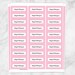 Printable Pink Name Labels for School Supplies - Personalized 2 5/8" X ...