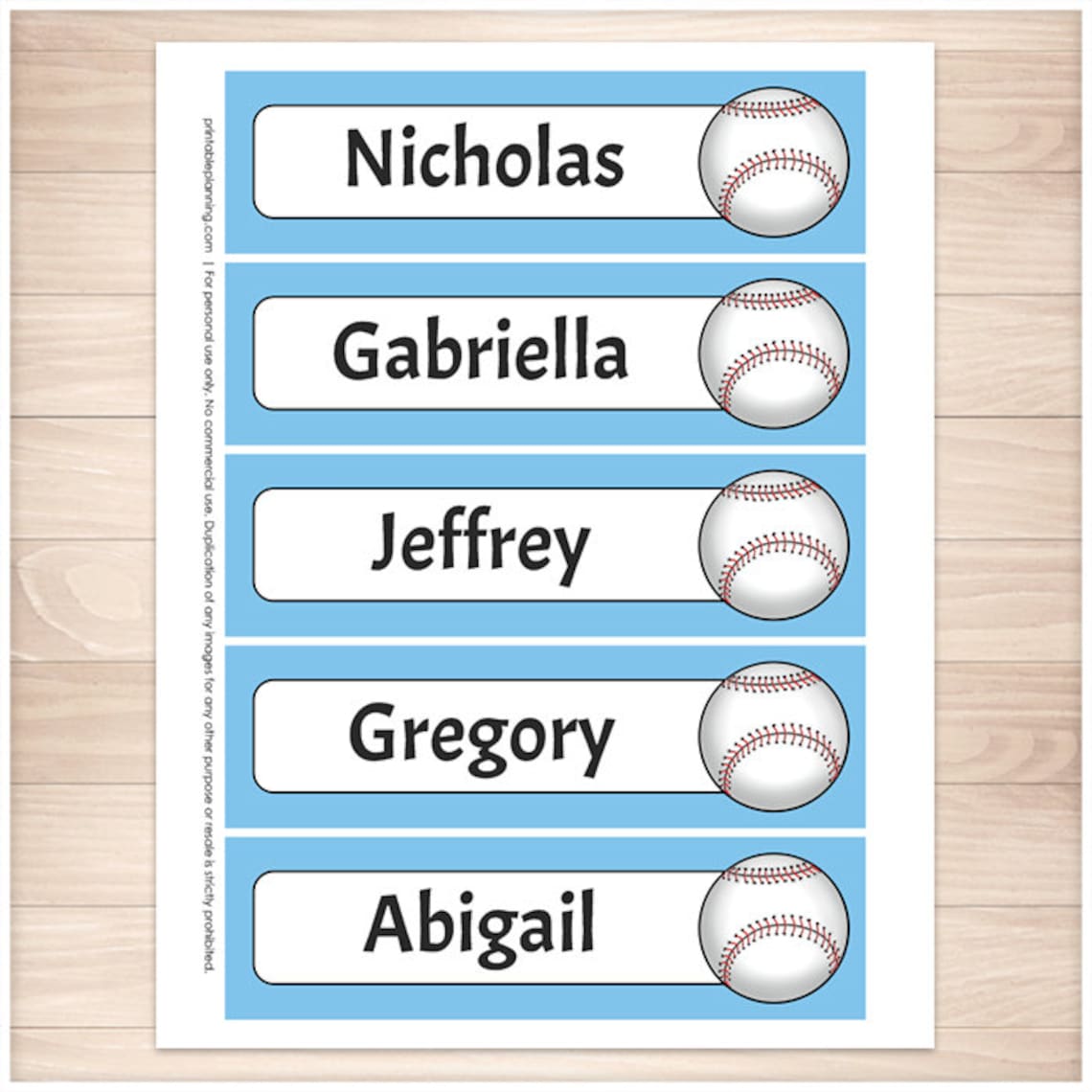 Printable Personalized Baseball Bookmarks Red Blue Purple - Etsy