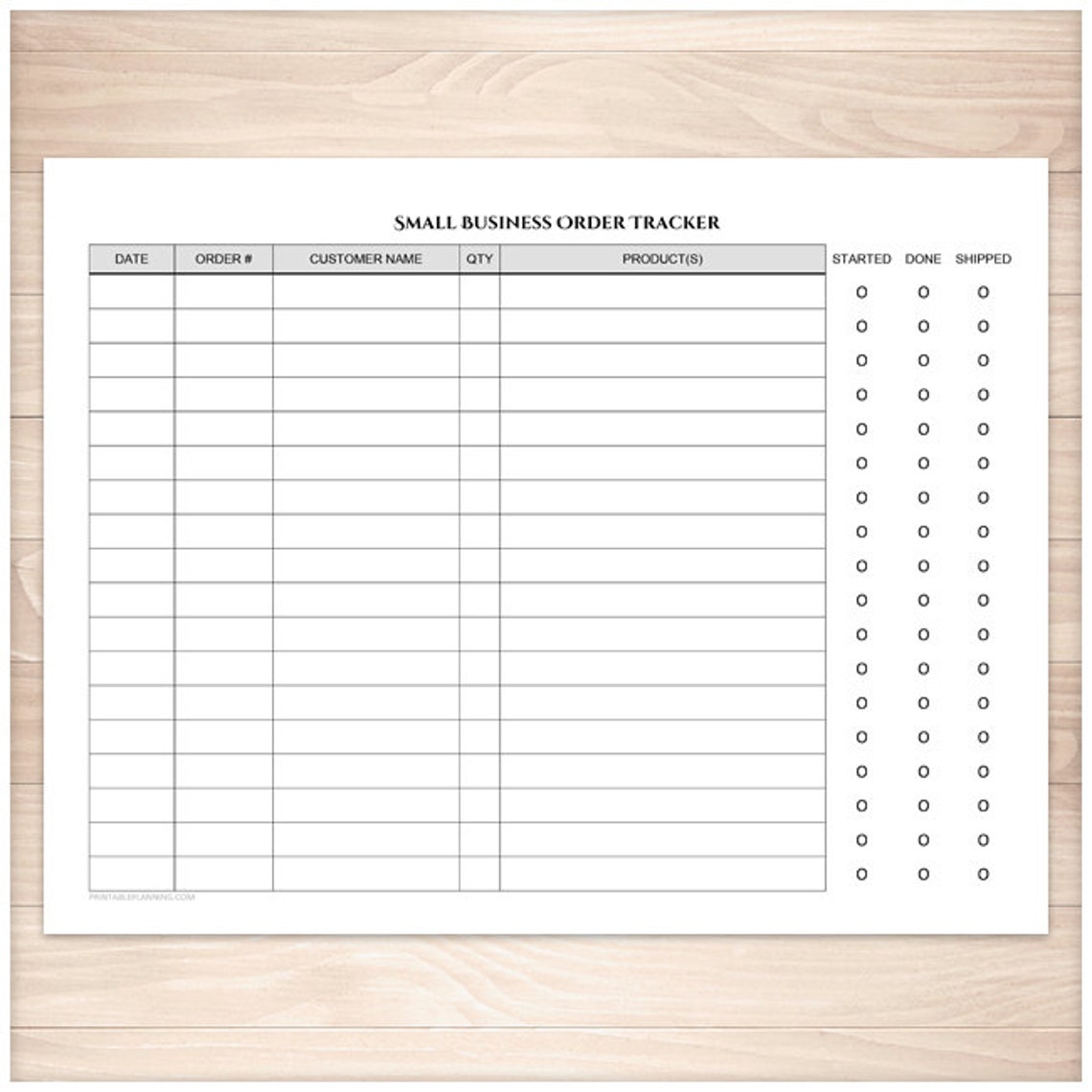 Printable Small Business Order Tracker Pages, Clean and Simple, Order ...