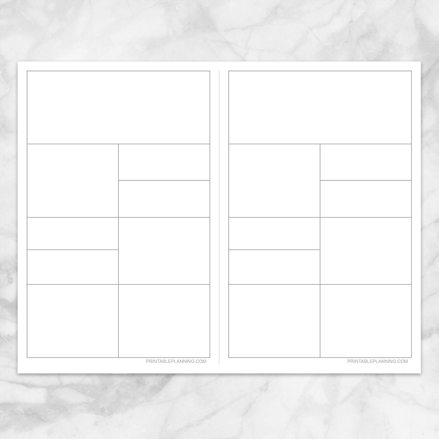 Printable Scratch Paper, Compartmentalized, Half Page, 2 per Page ...