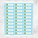 Printable Blue Frog Name Labels for School Supplies - Personalized 2 5/ ...