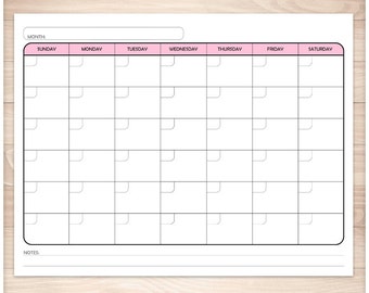 Pink Printable Calendar 2021 Instant Download - Etsy