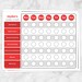 Printable Personalized Chore Chart Red, Weekly Chore Chart, DIY ...