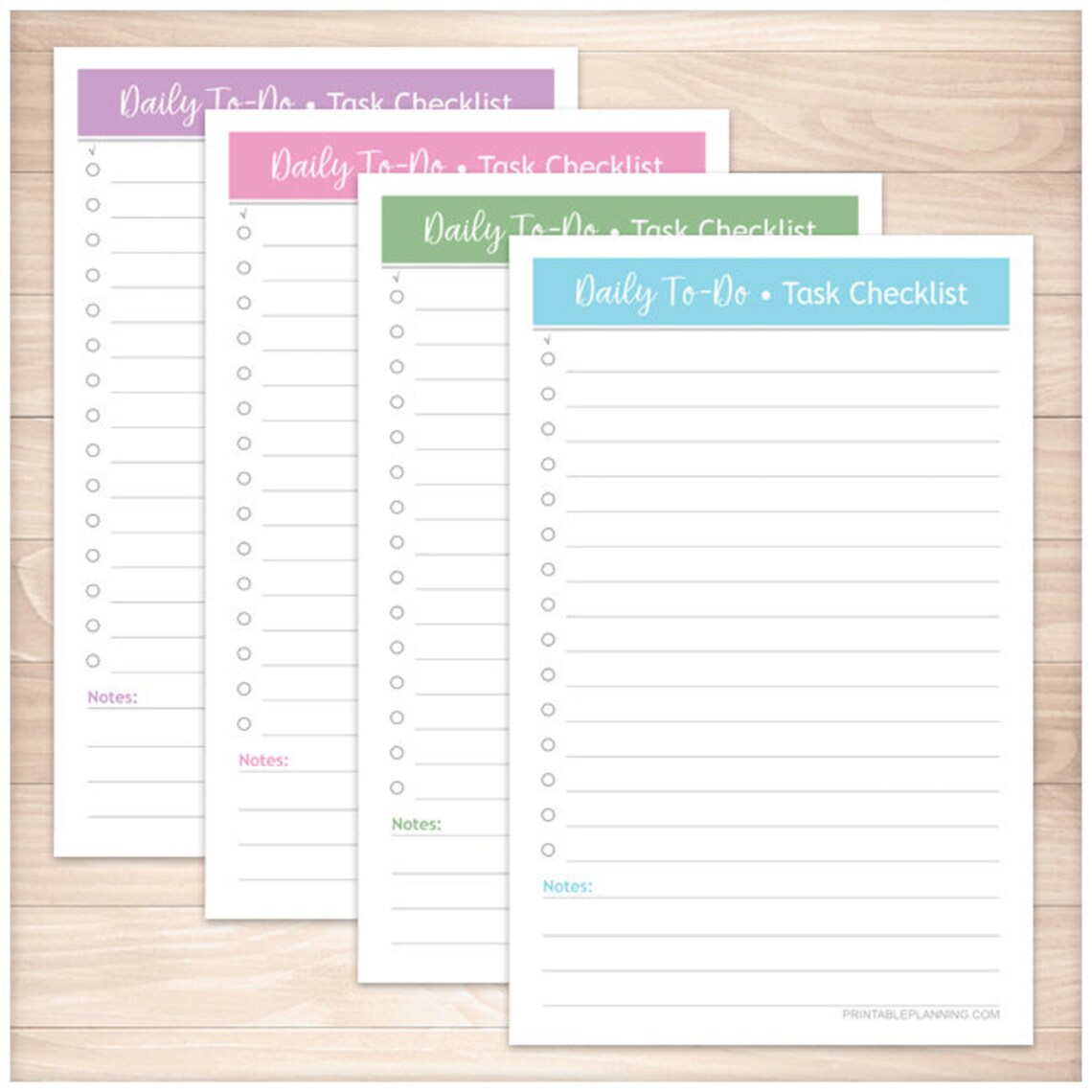 Printable Daily To-do Task Checklists Half Page 2 per Page | Etsy