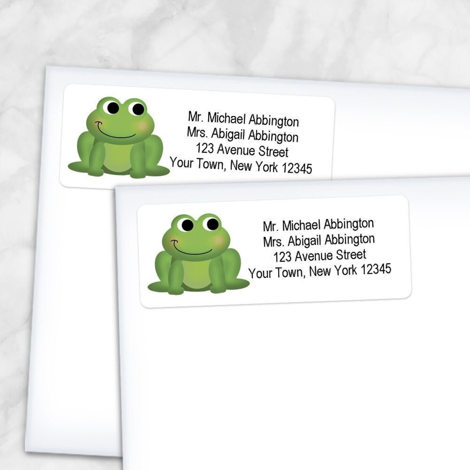 Printable Frog Address Labels - Adorable Green Froggy - Personalized 2 ...