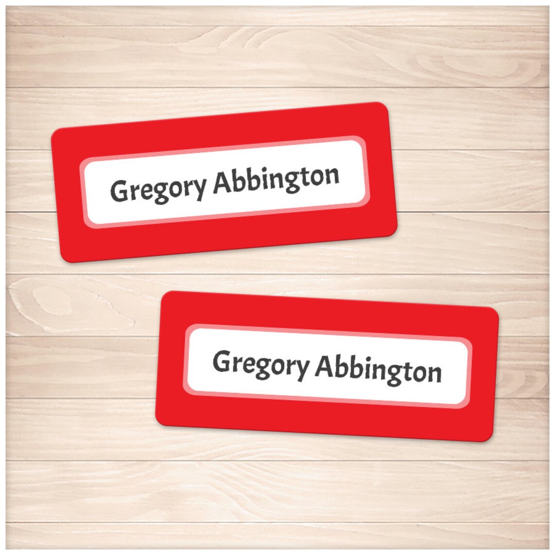 Printable Red Name Labels for School Supplies Personalized 2 - Etsy