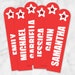 Printable Personalized Red Bookmarks, Star Design, Editable PDF ...