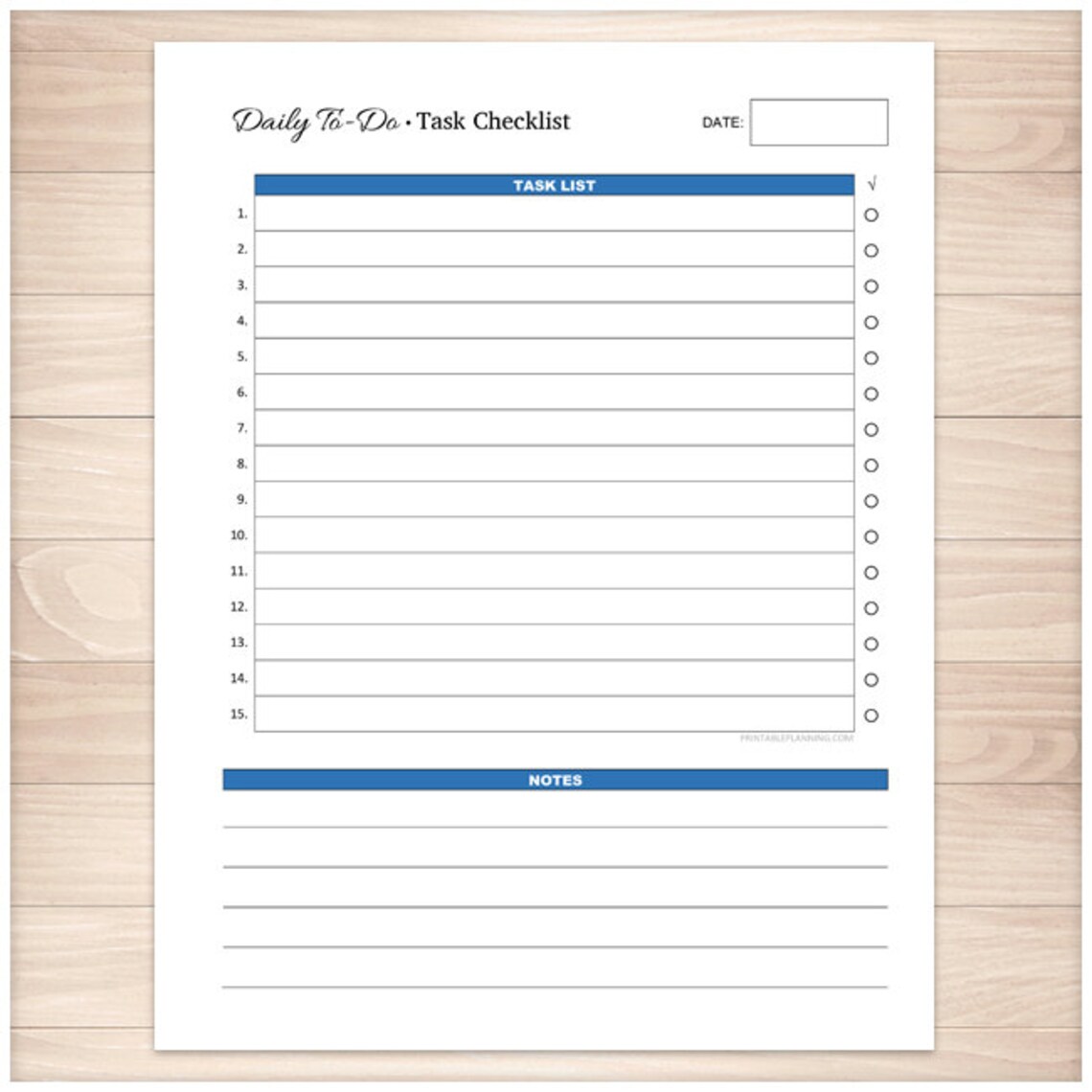 Printable Daily To-Do Task Checklist Full page 4 Clean and | Etsy