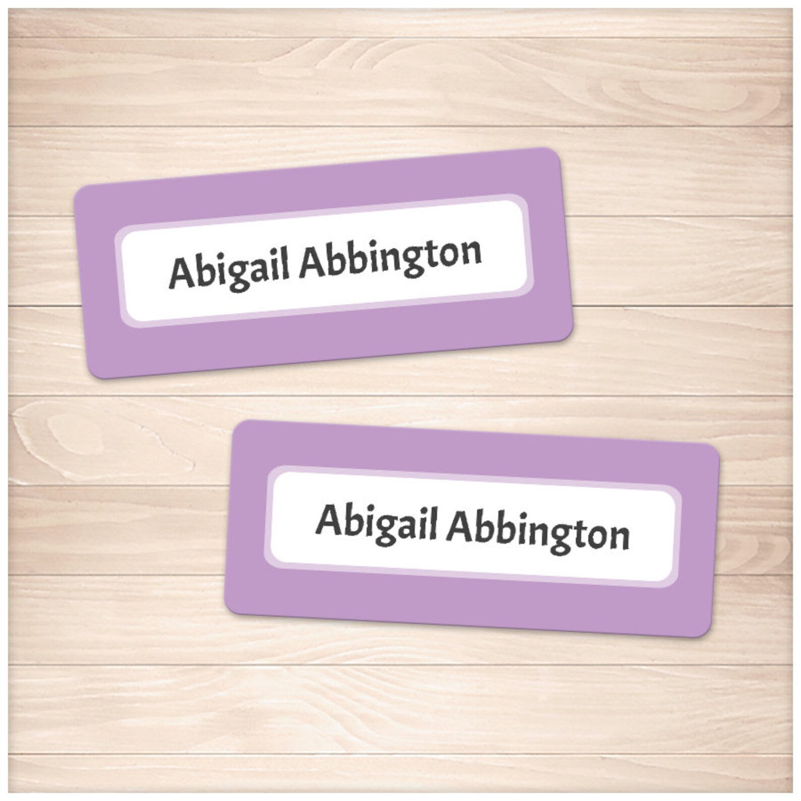 Printable Purple Name Labels for School Supplies | Etsy