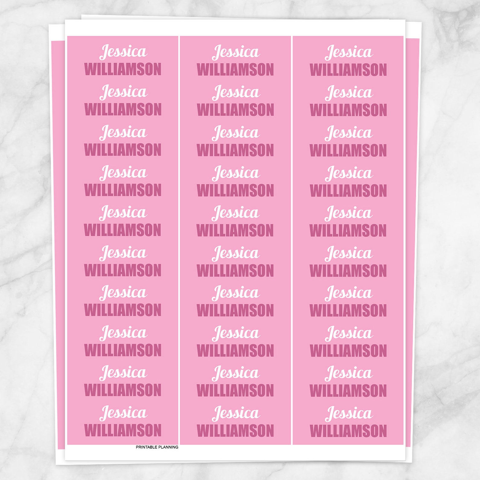 Printable Name Labels BUNDLE for School Supplies - Colored Personalized ...