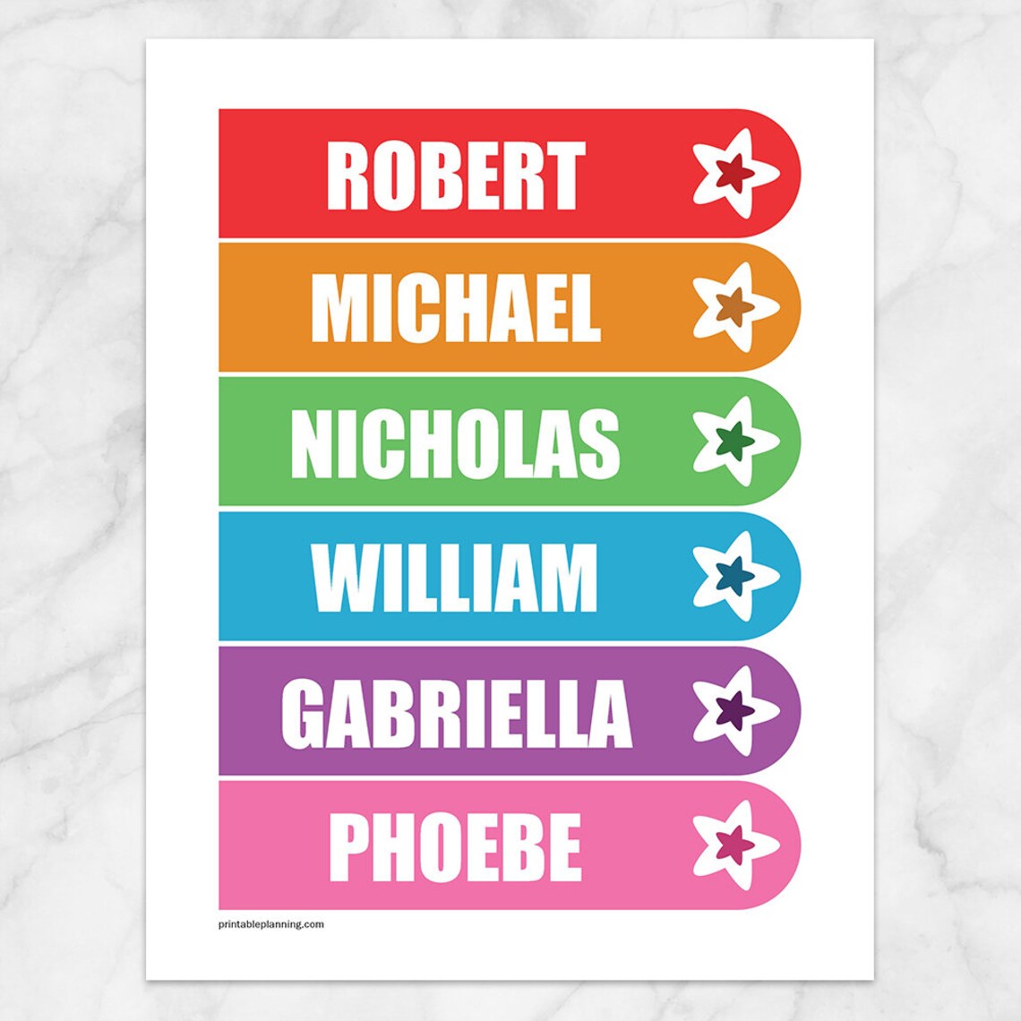 Printable Personalized Rainbow Star Bookmarks Editable PDF - Etsy