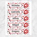 Printable Personalized Paw Print Bookmarks, Red Black Hearts, School ...