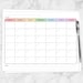 Printable Blank Rainbow Calendar, PDF BUNDLE With Yearly Dates to ...