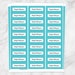 Printable Turquoise Name Labels for School Supplies - Personalized 2 5/ ...