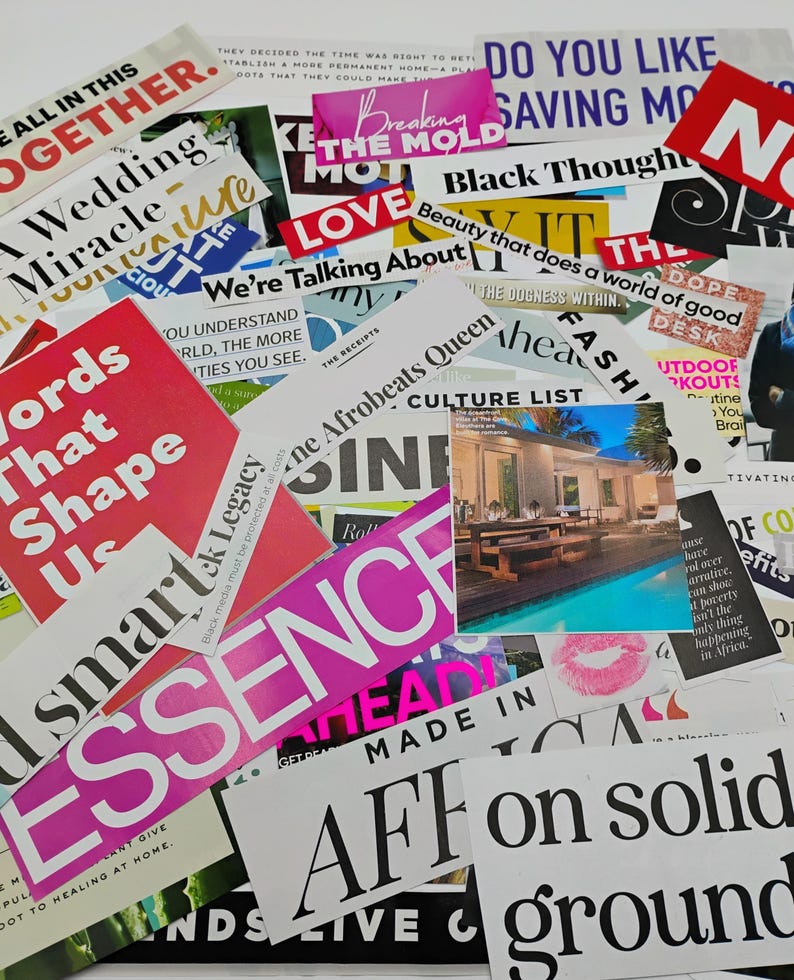 Black Women's Magazine Cuttings for Scrapbooking & Vision Boards 300 ...