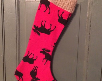 Moose Stocking - Etsy