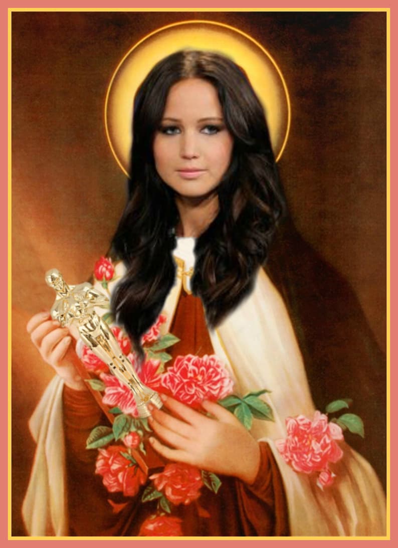 St. Jennifer Lawrence Patron Saint of Badassery Digital Art - Etsy