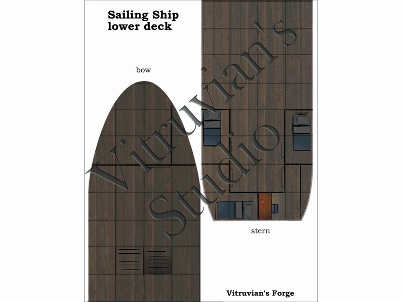 Dnd Printable Sailing Ship Battle Map - Etsy