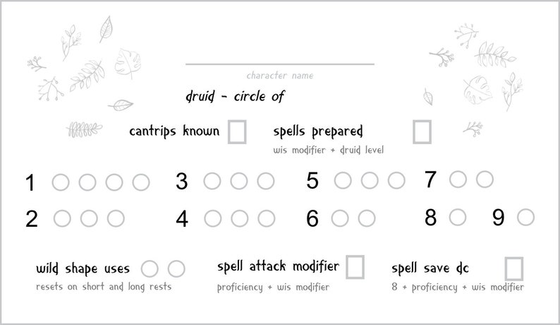 Dnd 5e Spell Slot Tracker Cards for All Classes, 4.75 X 2.75 Inch - Etsy