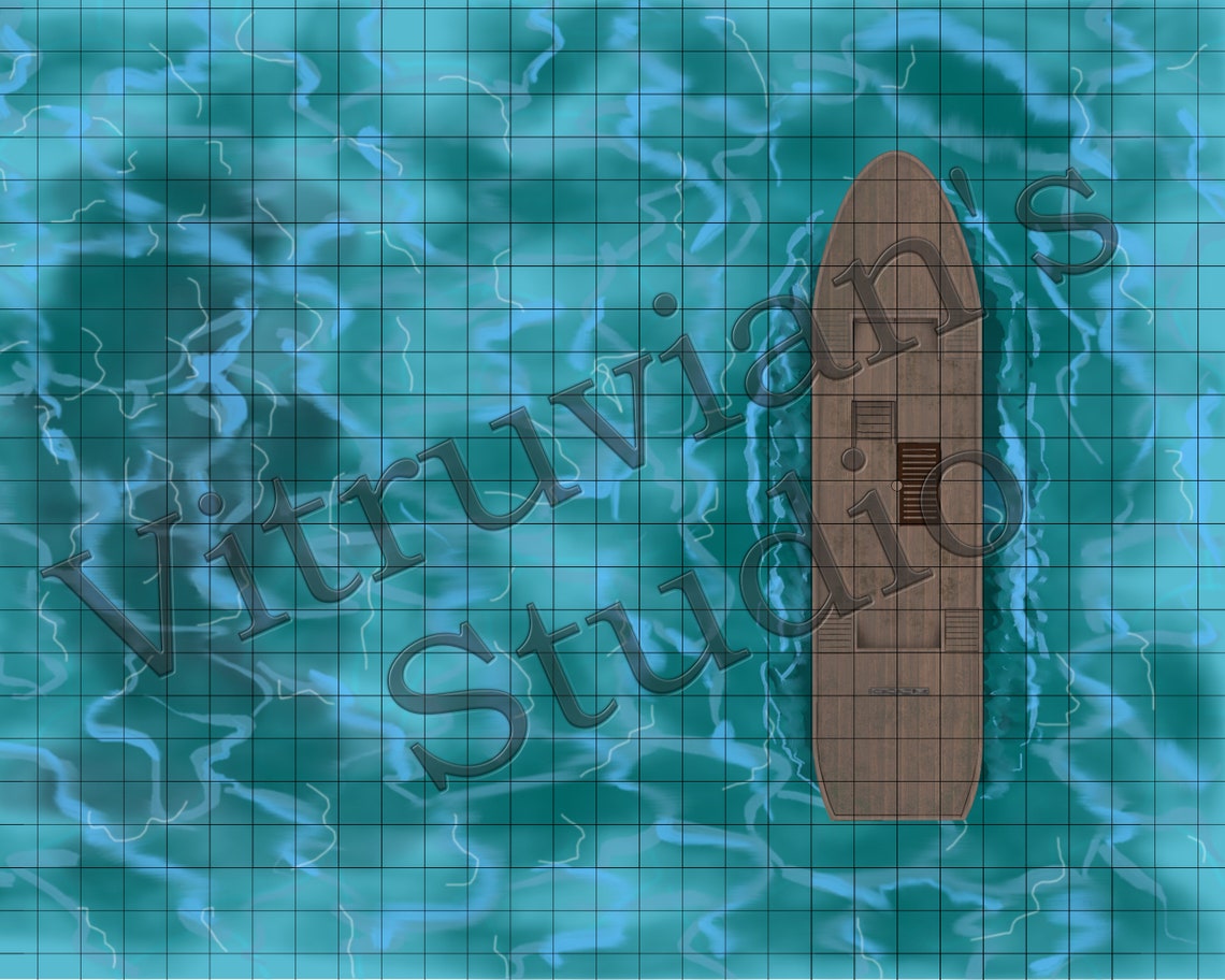 Sailing Ship, Full HD Battle Map for D&D 5E - Etsy