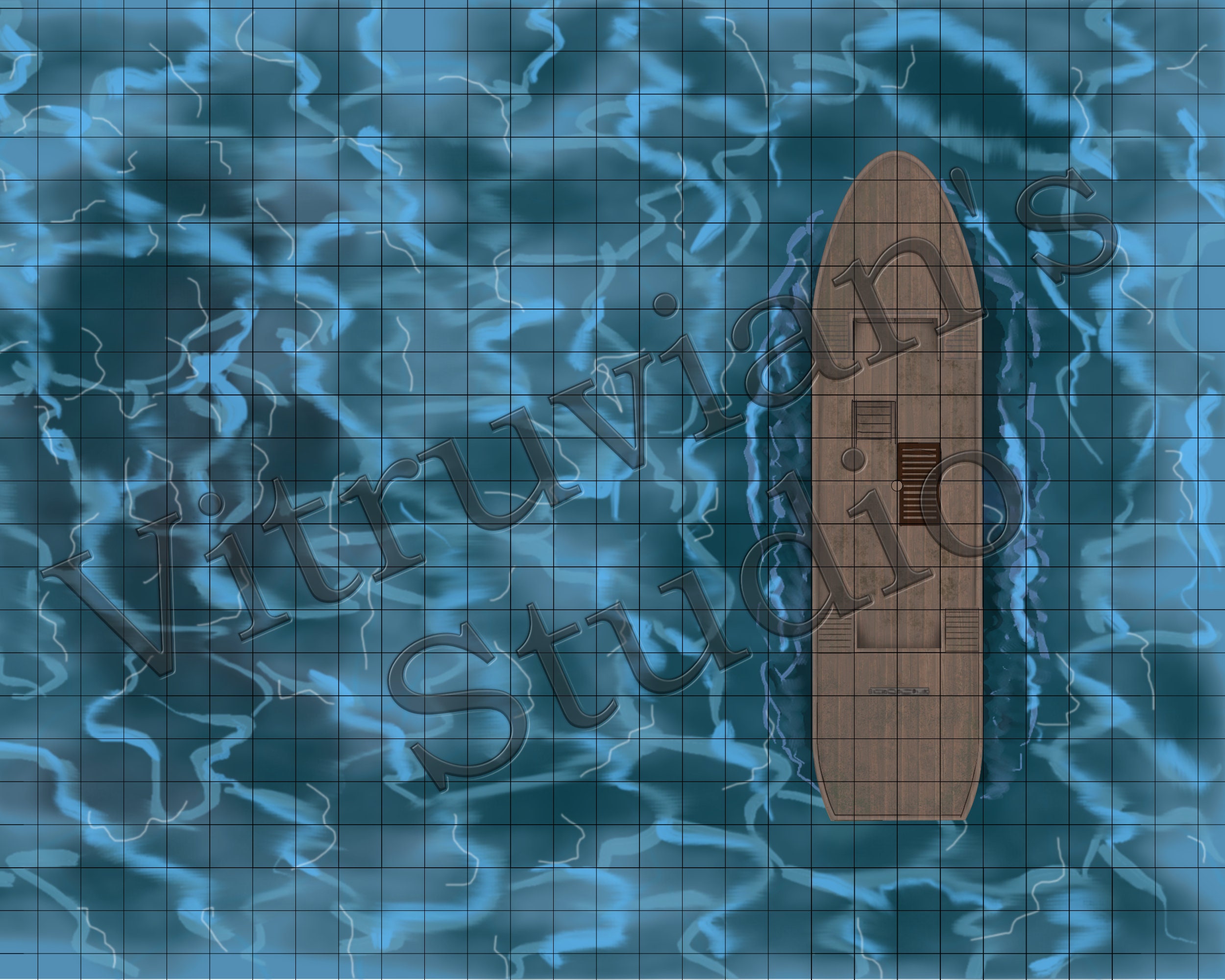 Sailing Ship, Full HD Battle Map for D&D 5E - Etsy