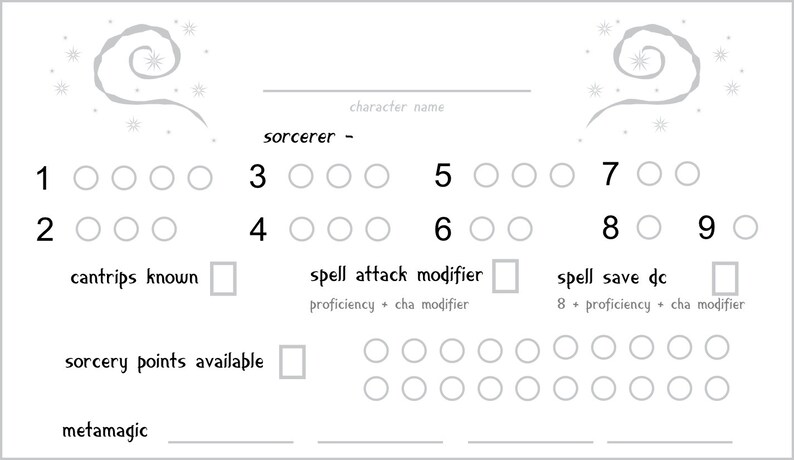 Dnd 5e Spell Slot Tracker Cards for All Classes, 4.75 X 2.75 Inch - Etsy