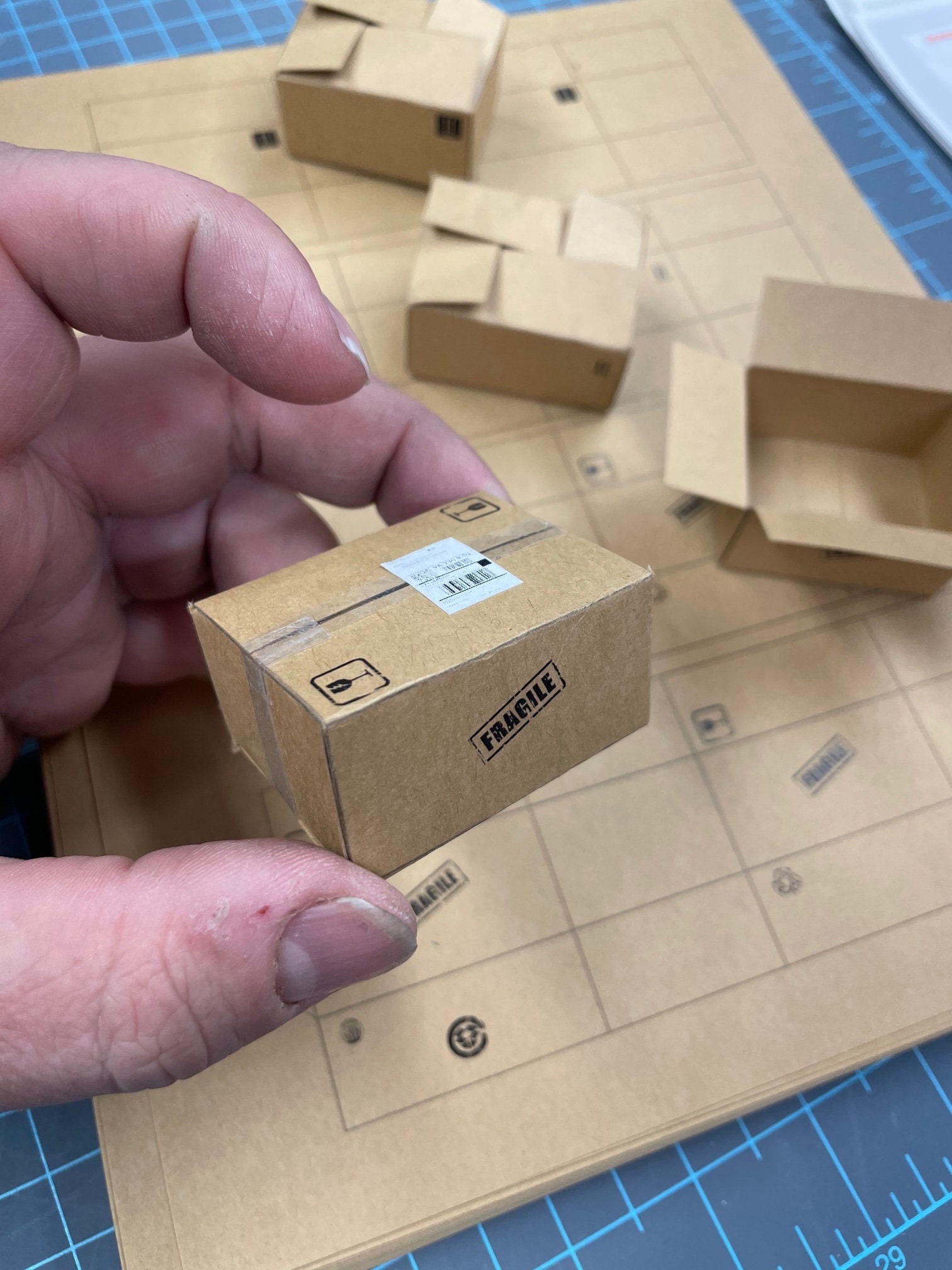 Uncut Miniature Boxes Large Rectangular Pre-printed Sheets: Miniature ...