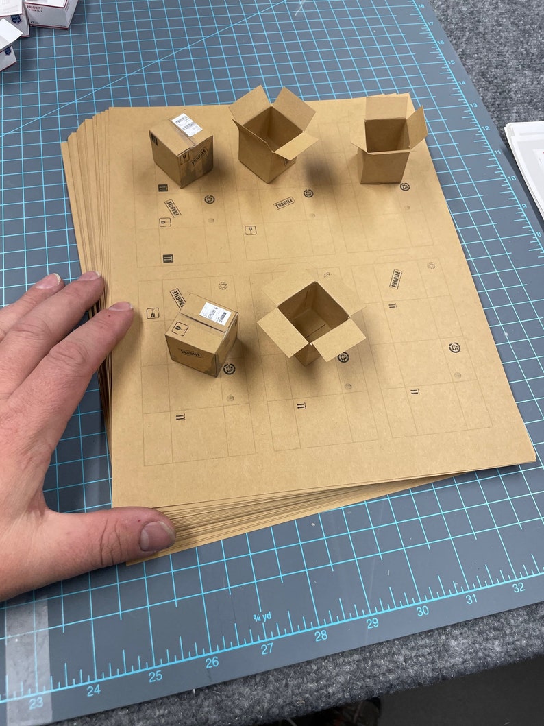 Printable Miniature Cube Shaped Boxes: Action Figure - Etsy