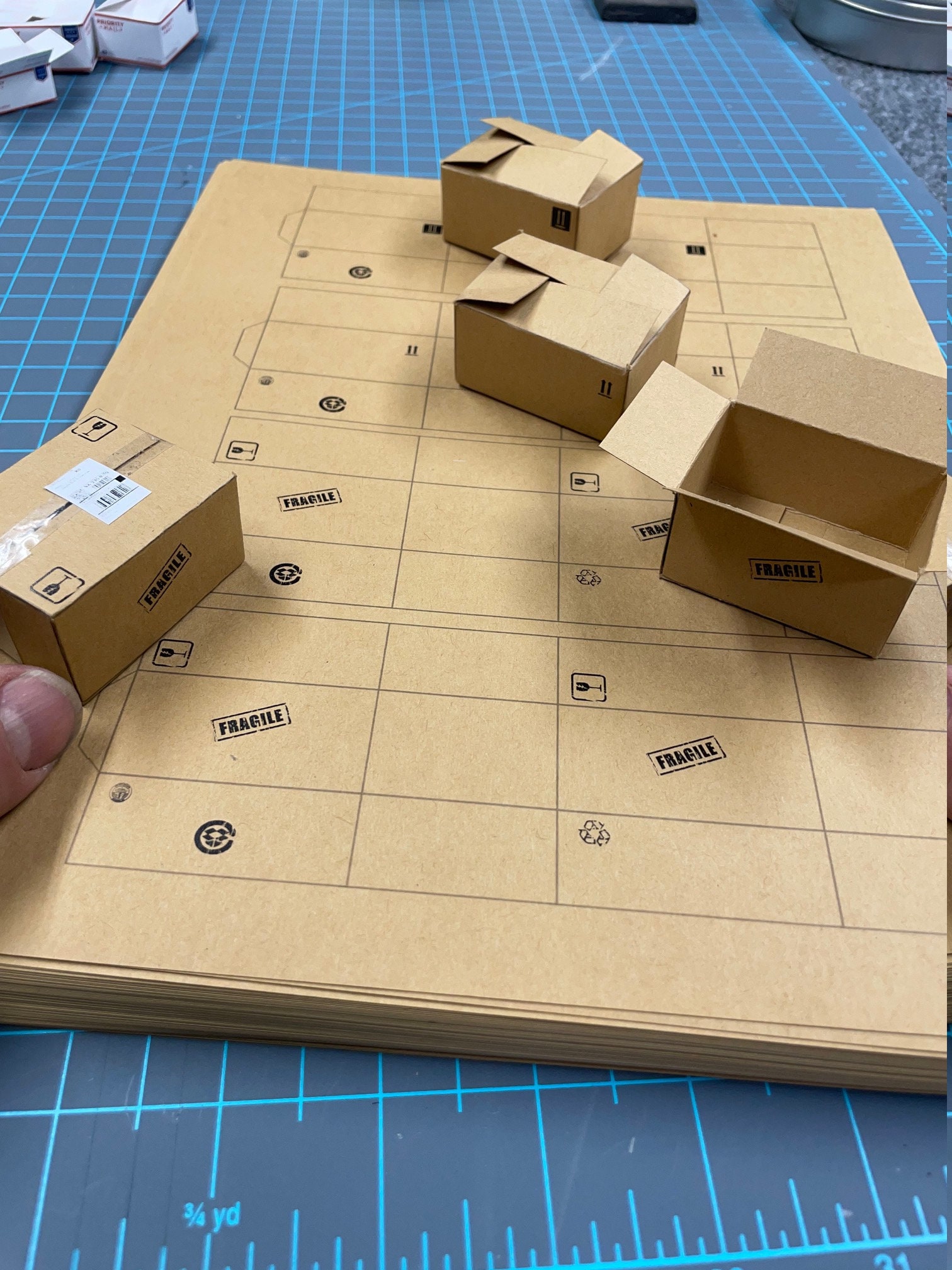 Uncut Miniature Boxes Large Rectangular Pre-printed Sheets: - Etsy