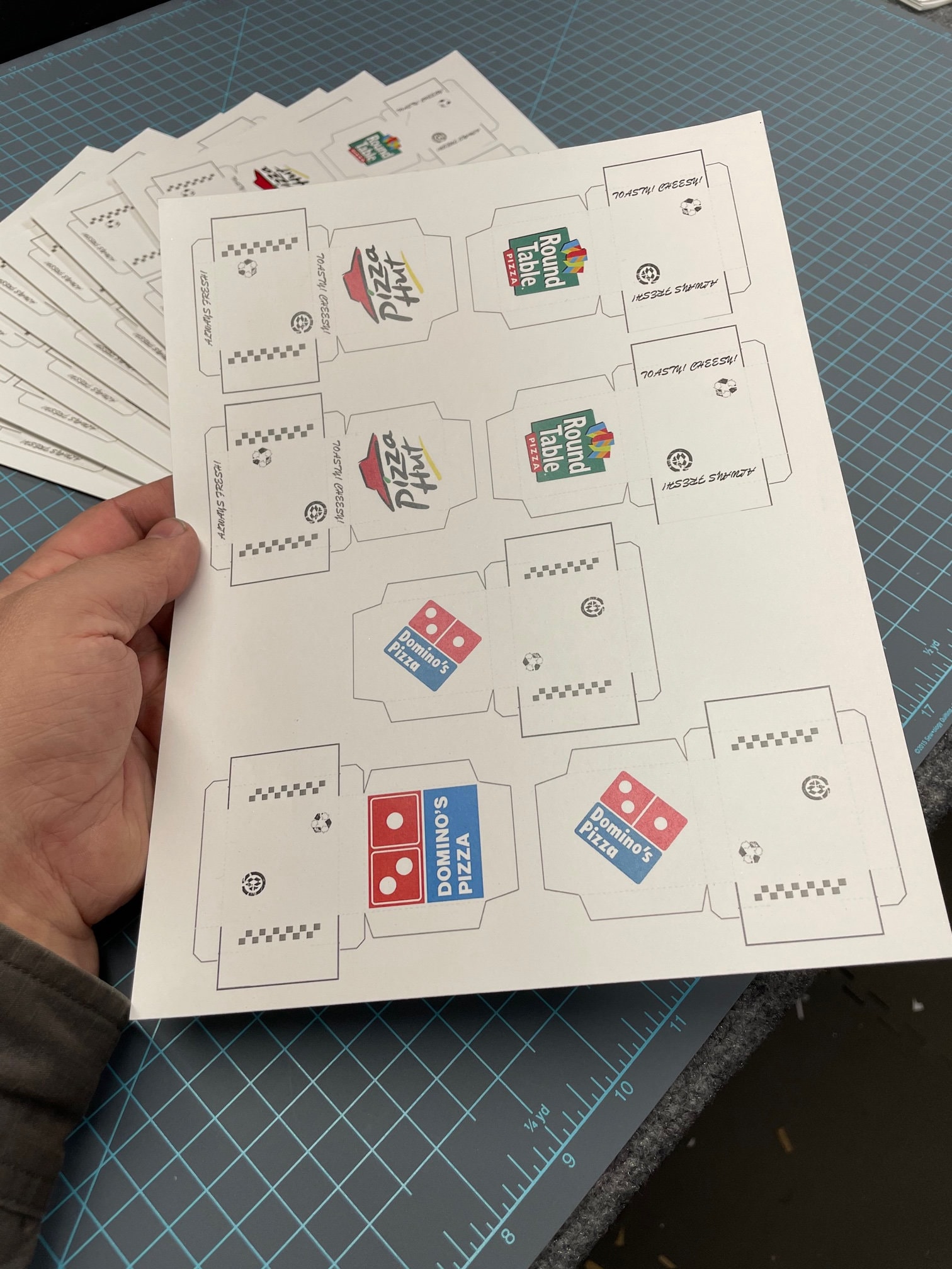 Uncut Miniature Pizza Boxes Pre-printed Sheets: Miniature Box - Etsy