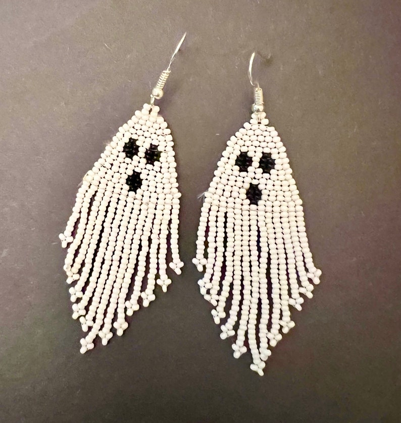 Ghost Fringe Earrings - Etsy