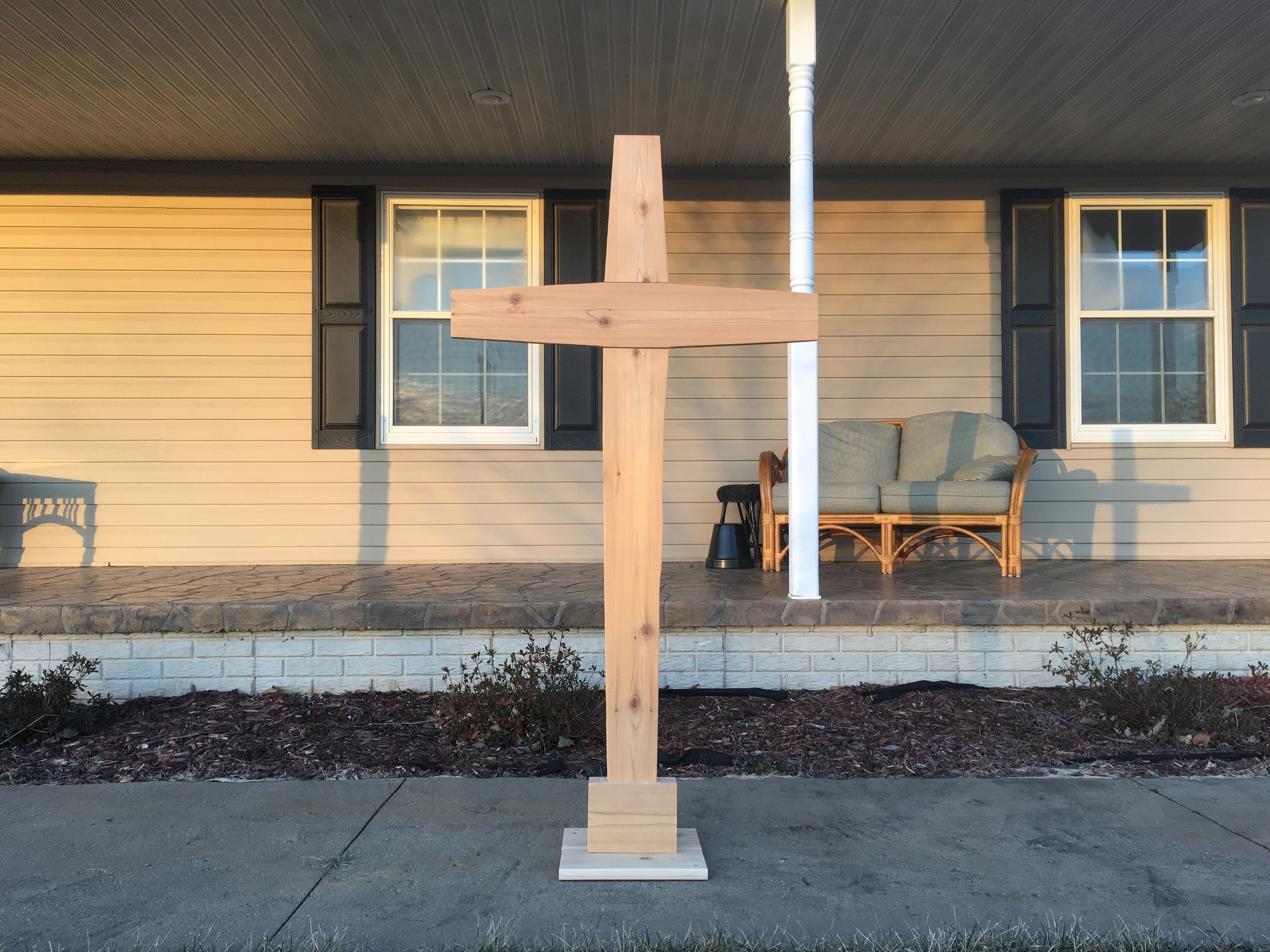 Wedding Cross 5 Ft Tall Cedar Wood Cross Tapered Arms With - Etsy