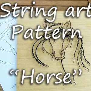 String Art Pattern "horse" | String Art Tutorial | String Art Template ...