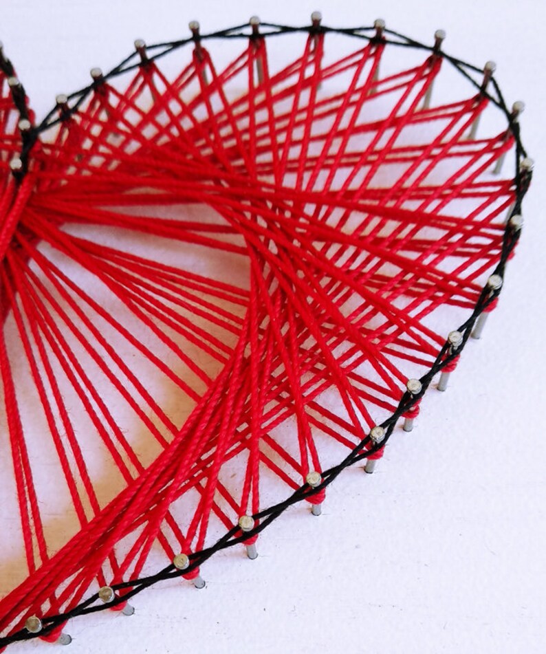 String art pattern & instructions Balloon Hearts | Etsy