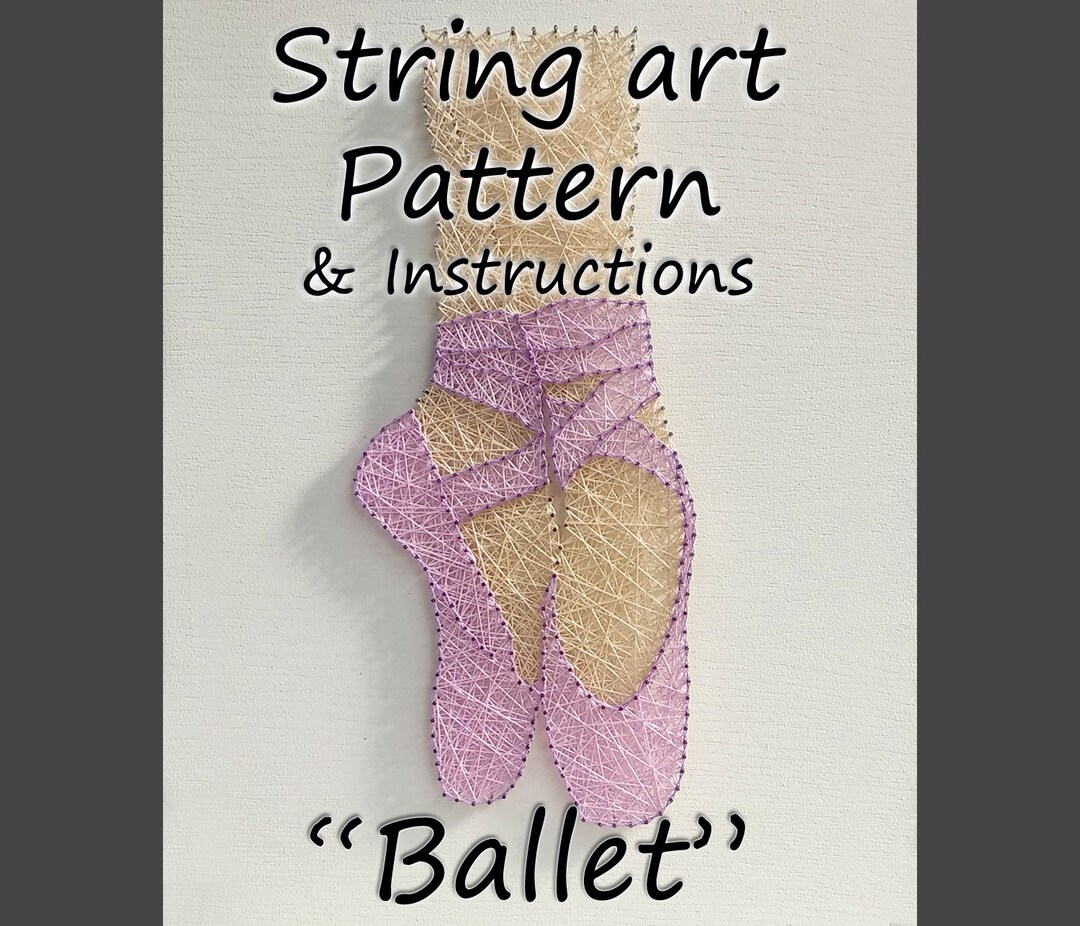 String Art Pattern & Instructions "ballet" | String Art DIY | String Art Template | String Art ...