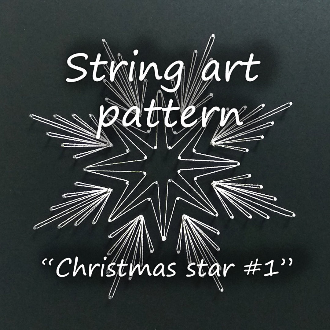 String Art Pattern "christmas Star #1" | String Art Template | String ...