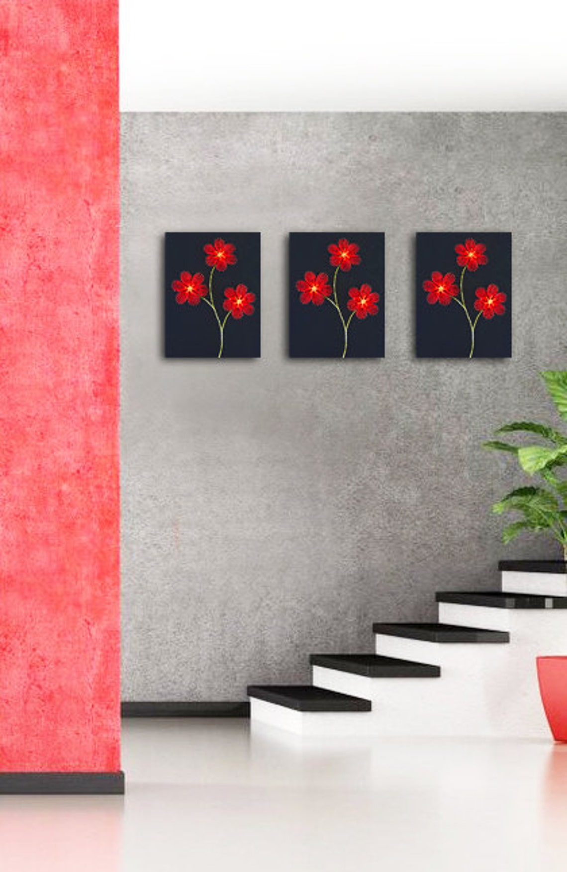 String Art Pattern & Instructions plumeria DIY - Etsy