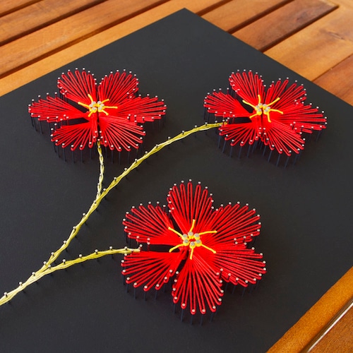 String Art Pattern & Instructions plumeria DIY - Etsy