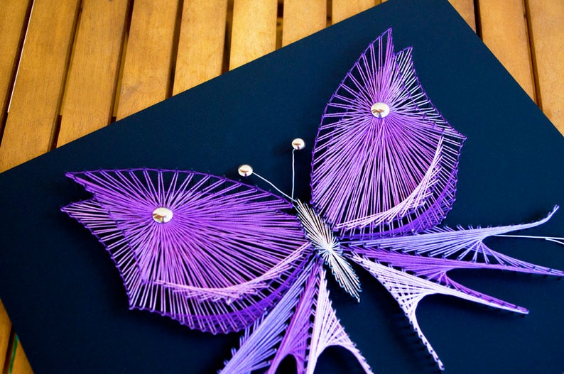 String Art Pattern "butterfly" | String Art DIY | String Art Template | String Art Patterns ...