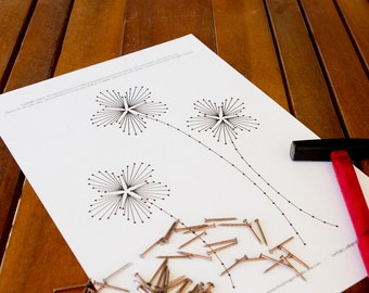 Family With Hearts String Art Template - Etsy