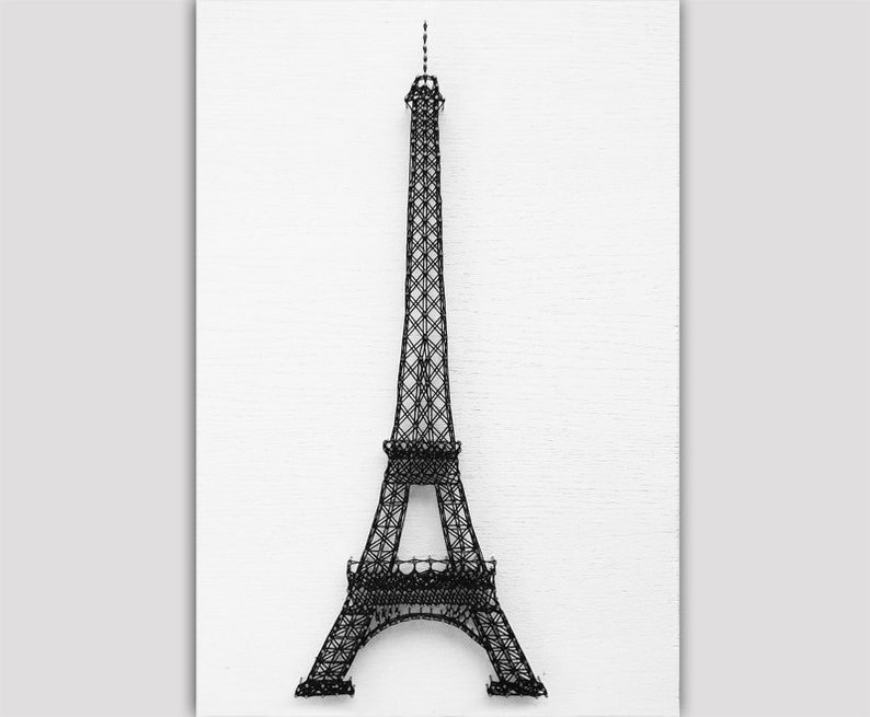 String Art Pattern & Instructions "eiffel Tower" | String Art Tutorial ...