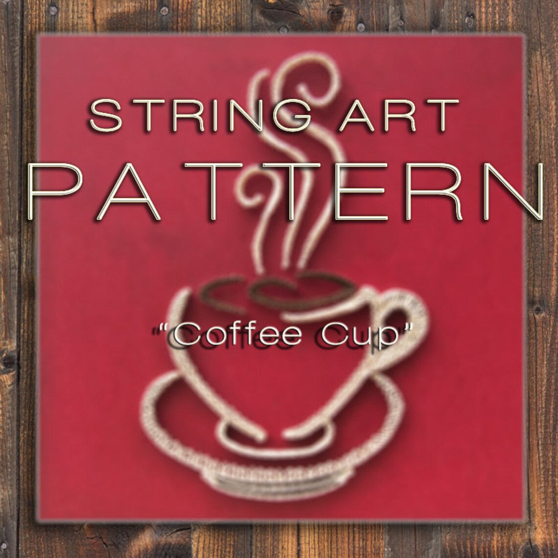 String Art Pattern coffee Cup String Art DIY - Etsy