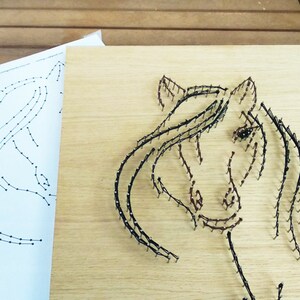 String Art Pattern "horse" | String Art Tutorial | String Art Template ...