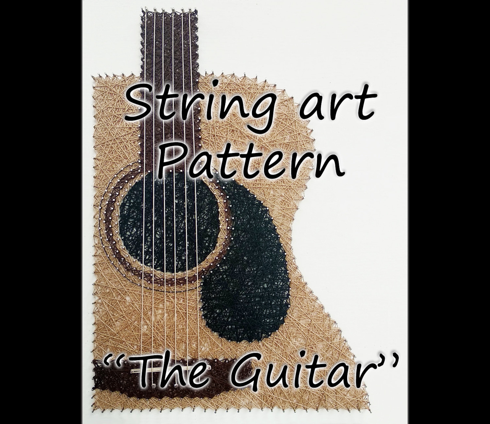 String Art Pattern "the Guitar" | String Art Tutorial | String Art ...