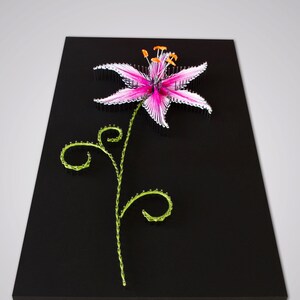 String Art Pattern & Instructions "the Lily" | DIY String Art Patterns | String Art Tutorial ...